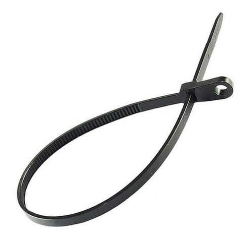 Стяжки нейлоновые KCO 4.3 x 200mm с крепежным отверстием черные RayCHmaN
