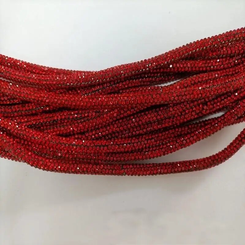Хрустальная веревка со стразами 4 мм 50 ярдов