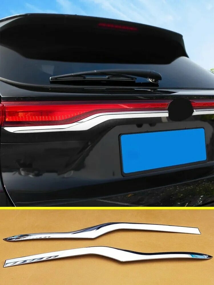 Накладки на молдинг задней двери багажника Toyota Venza Harrier / тойота харриер тойота венза 2021-2024 Глянцевый Хром