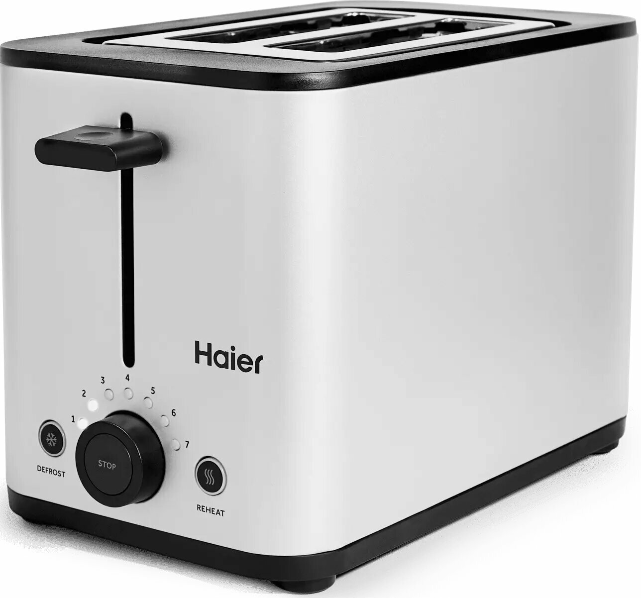 Тостер Haier HT-601, корпус из нержавеющей стали, 900Вт, 7 степеней поджаривания