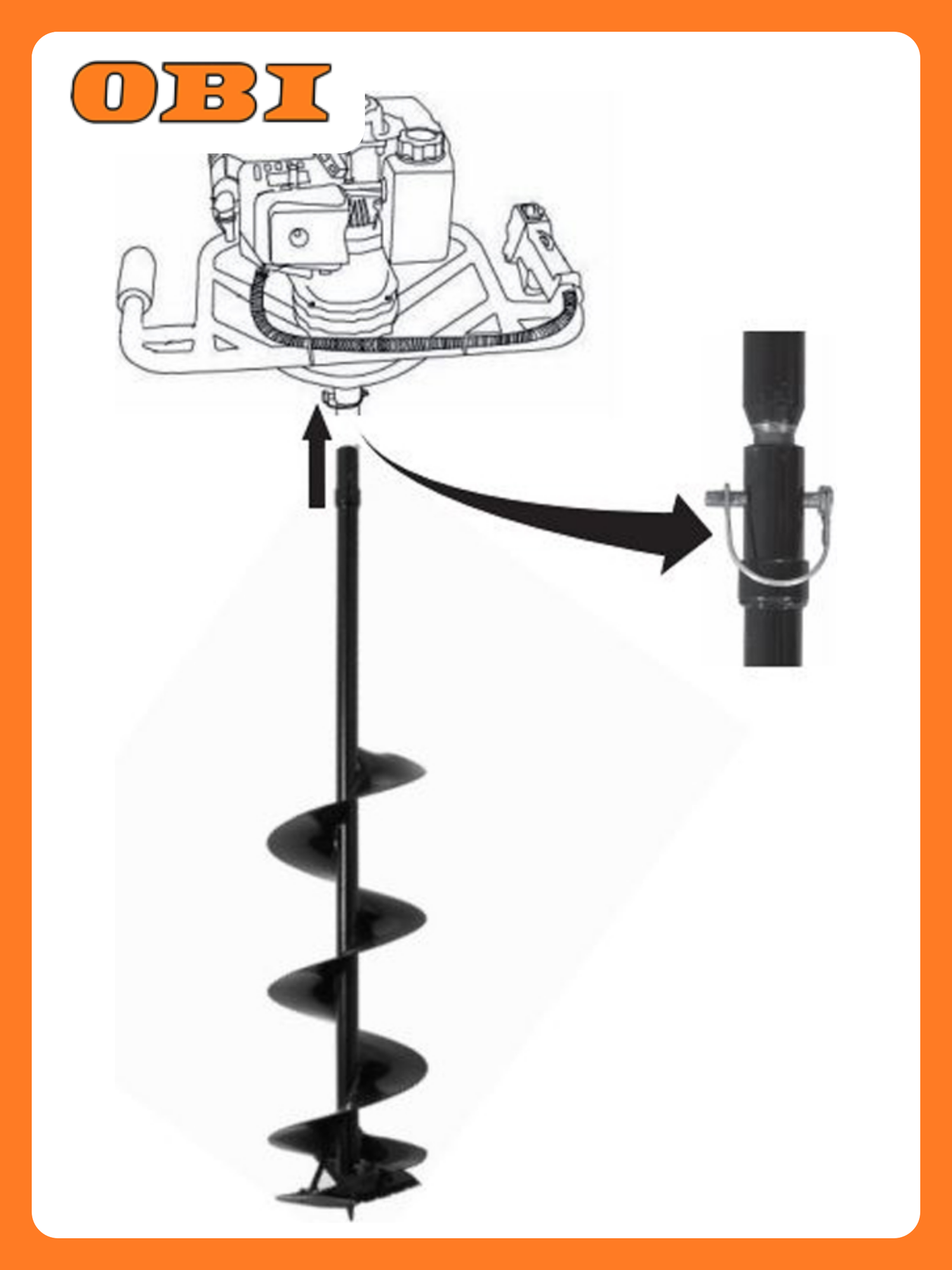 Шнек для льда от мотобура 51 20 см