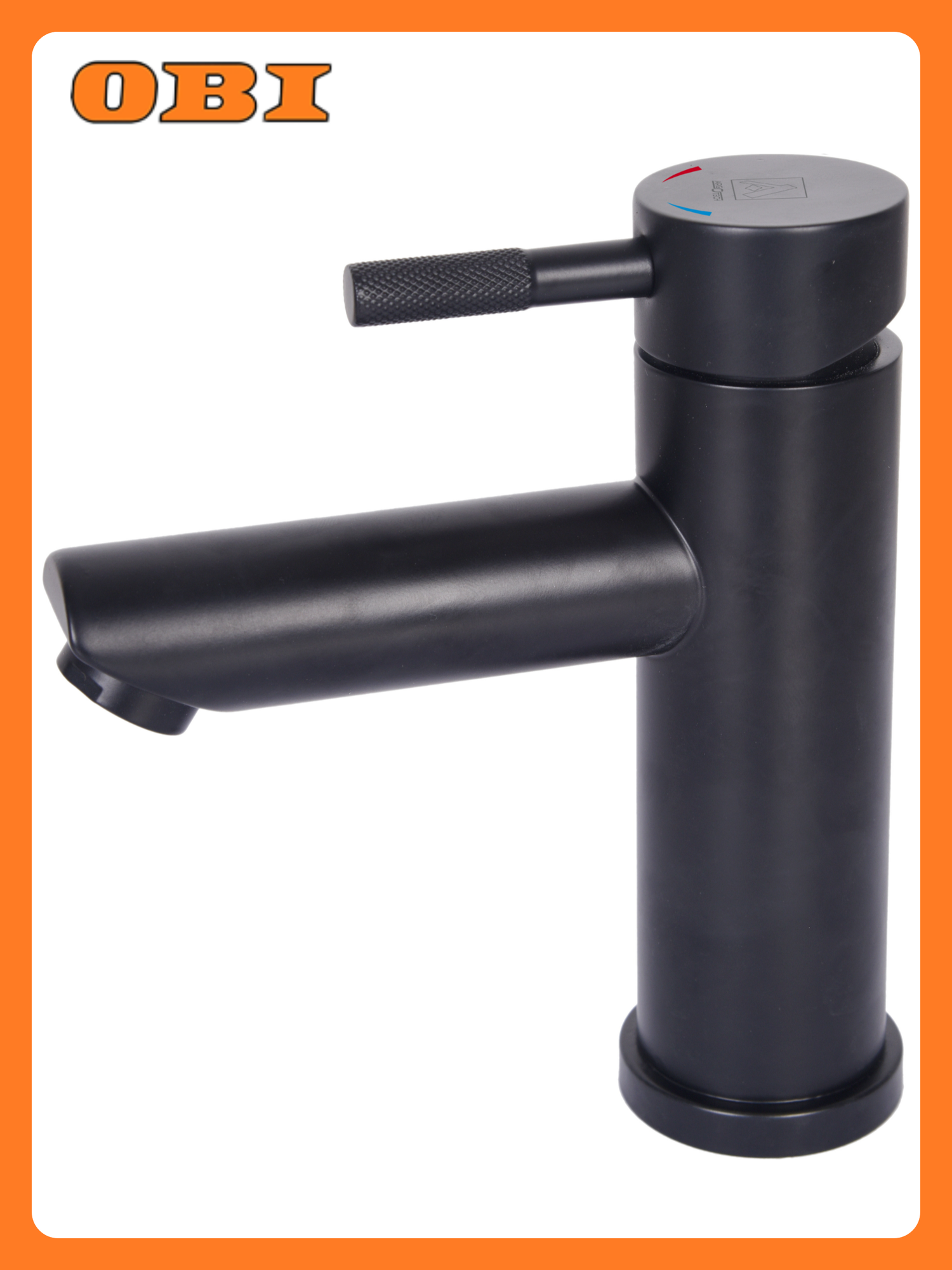 Смеситель для раковины ARGO SOLID, латунь, черный, фиксированный излив, аэратор