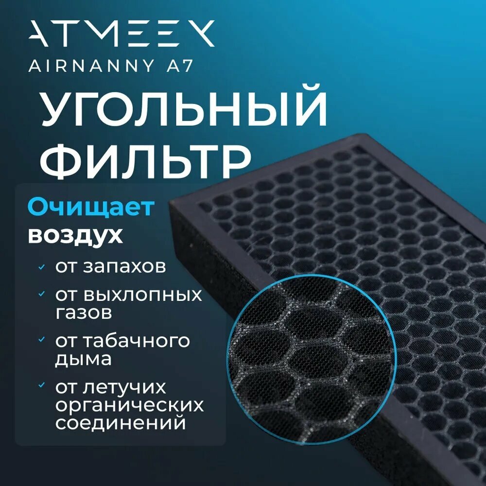 Угольный фильтр Cellular Active Carbon для AIRNANNY A7 улавливающий вредные газы и неприятные запахи