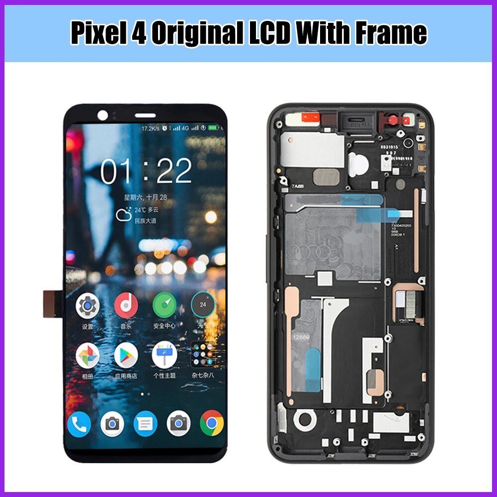 5,7 "оригинальный новый ЖК-дисплей для Google Pixel 4, сменный преобразователь сенсорного экрана в сборе для Google Pixel 4, ЖК-дисплей с рамкой