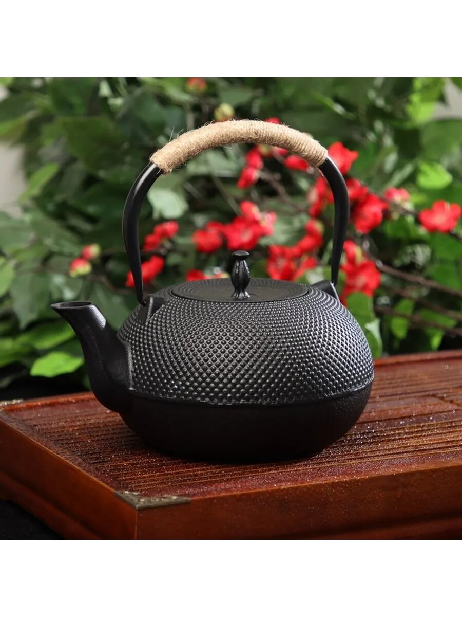 Чугунный чайник для плиты с ситом — Восточная ночь