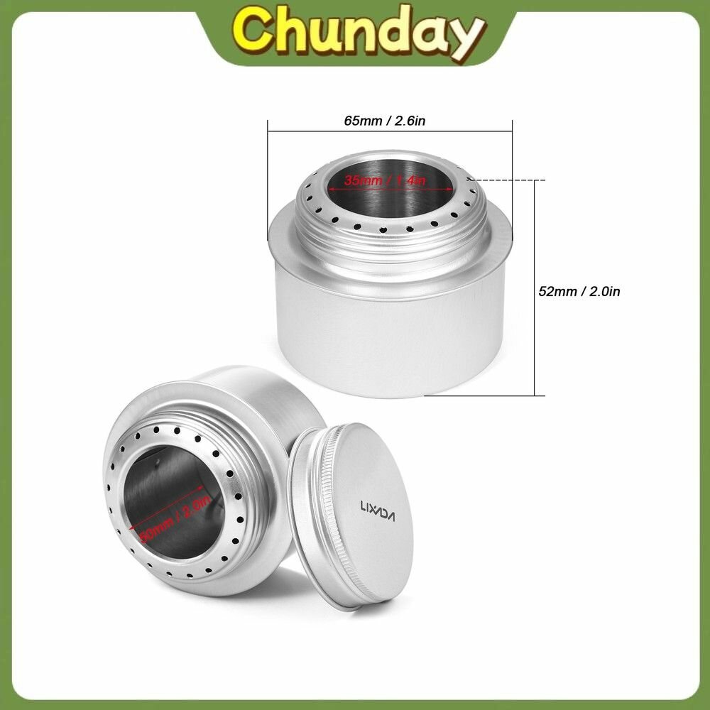 Портативная спиртовая плита с крышкой, алюминиевый сплав