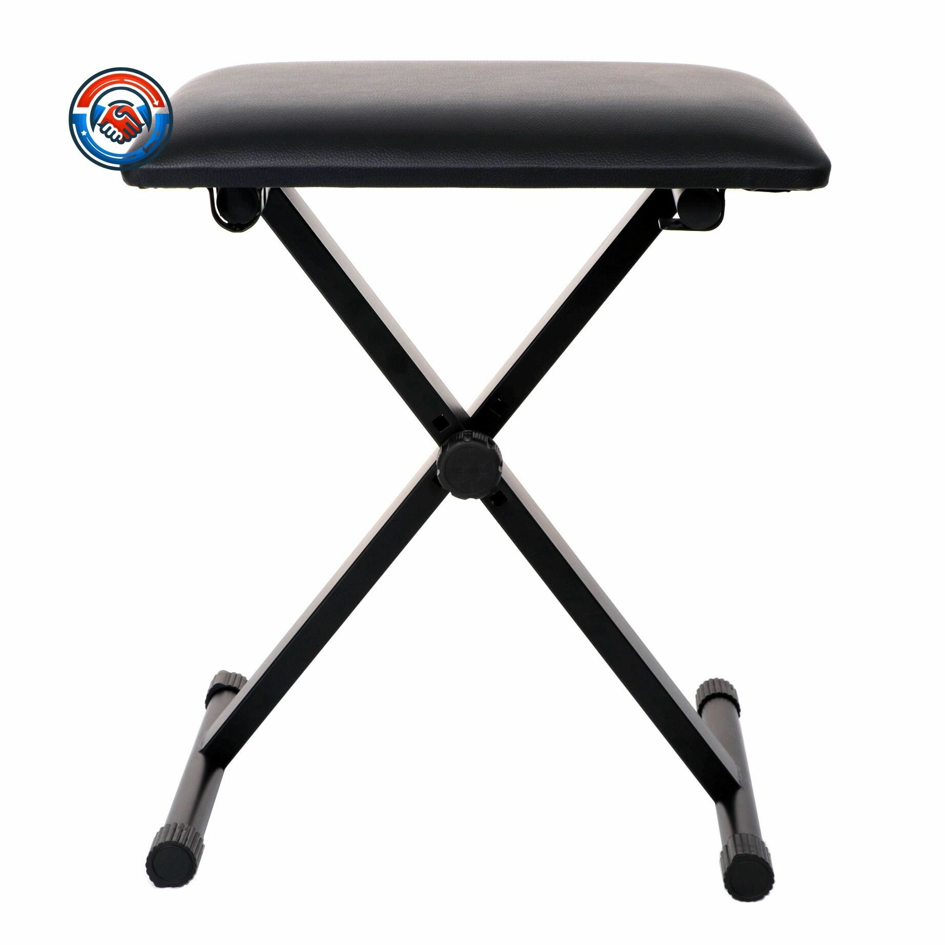 Банкетка для пианино регулируемая, стул пианиста SMOOTH с подъемным механизмом для фортепиано, цифрового пианино и синтезатора, 3 положения высоты 41/46,5/49,5 см