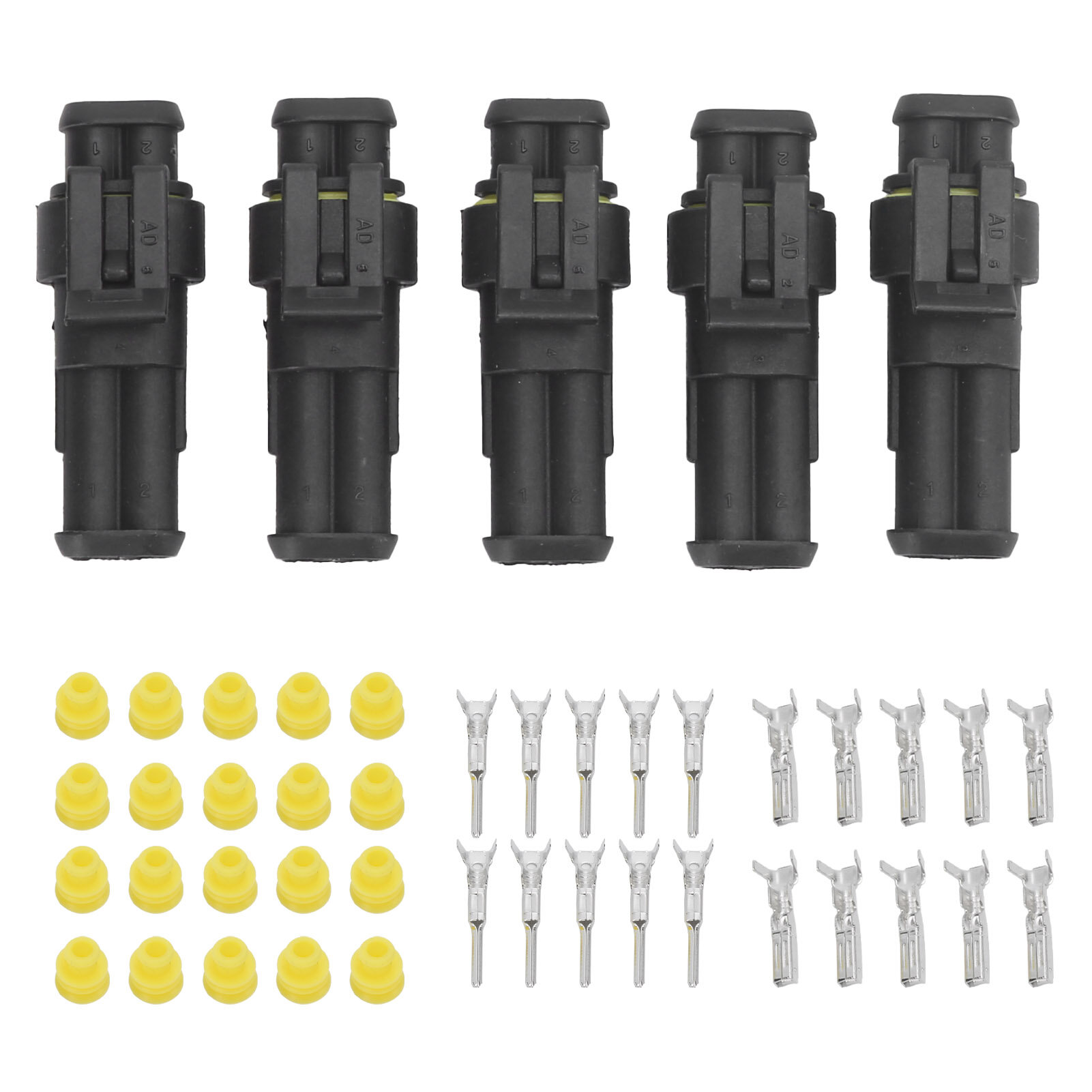 5 шт. 2-контактный электрический разъем для проводов, супергерметичный, IP67, водонепроницаемый для проводки автомобилей, грузовиков, мотоциклов, морских транспортных средств