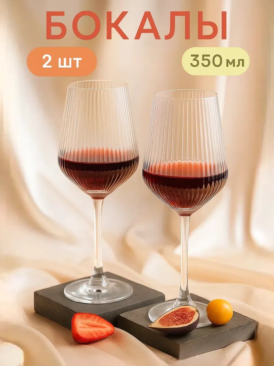 Бокалы рифленые 350 мл 2шт