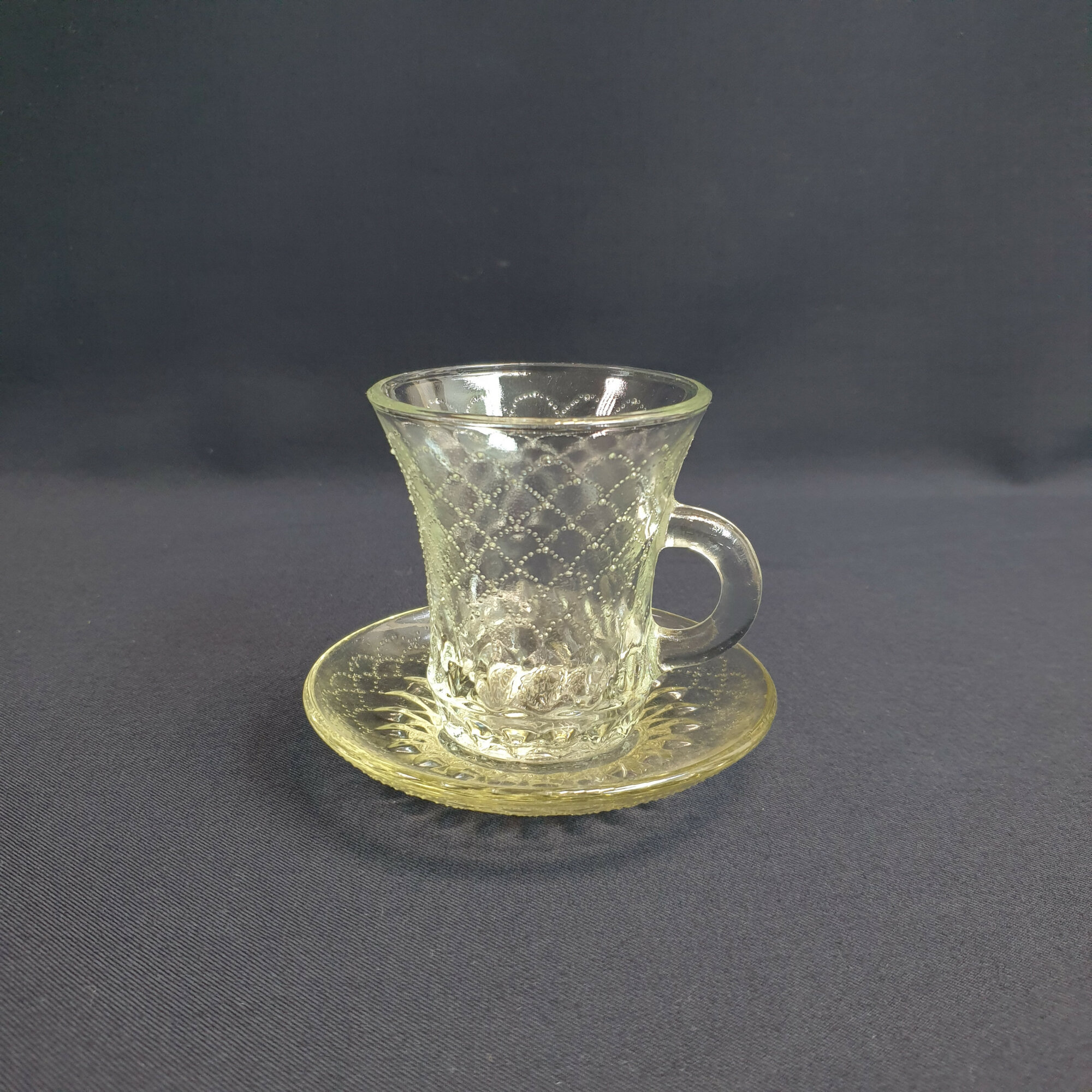 Кофейная пара Уршельский з-д, стекло 100 мл, винтаж СССР