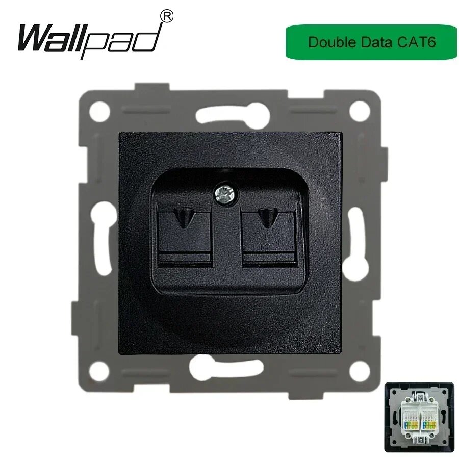 Настенная розетка Wallpad с USB, деревянная панель