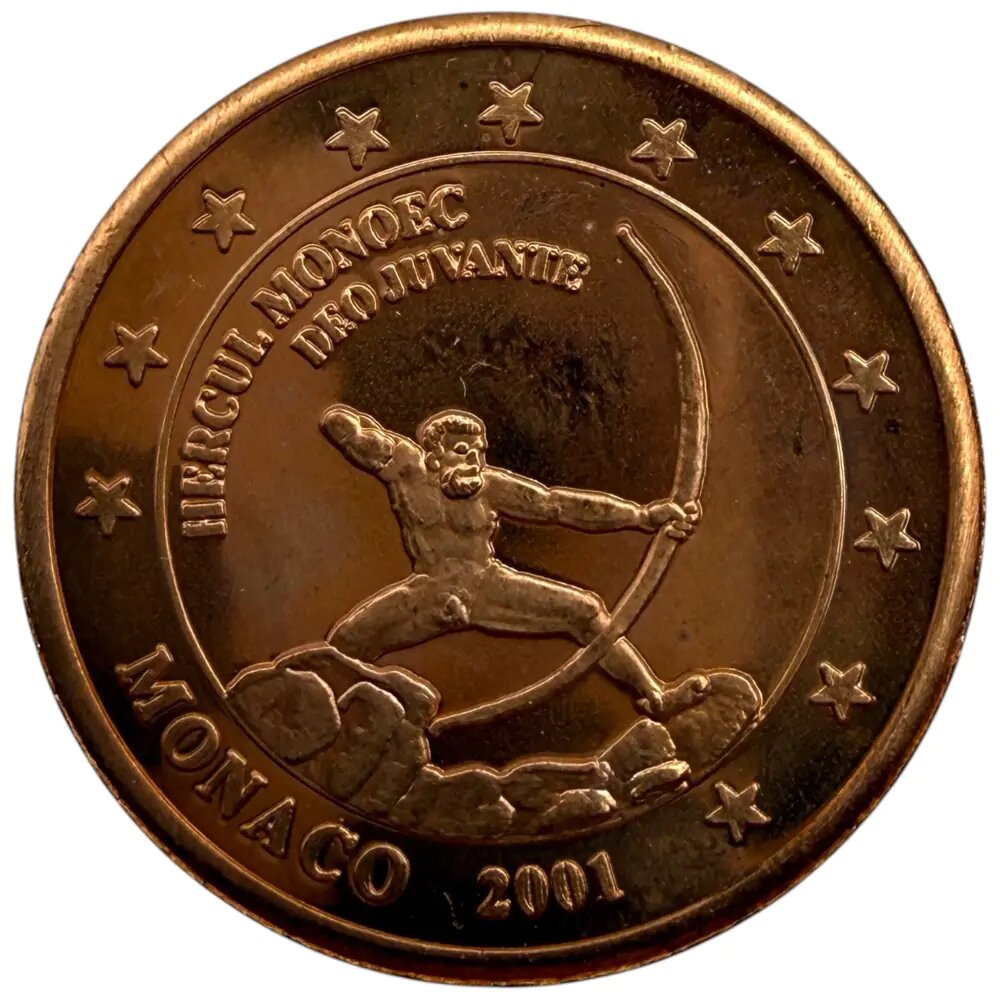 Монако 2 евроцента 2001 г. Specimen (Проба)