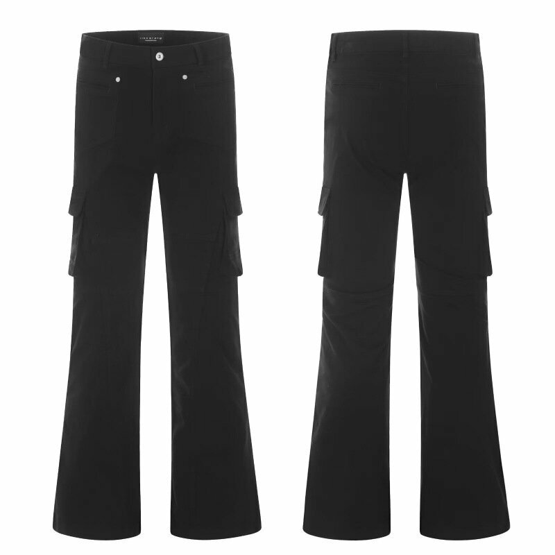 MON Мужские Джинсы Американские Крест Расширенные Высокий Улица Слим Деним, Размер_L