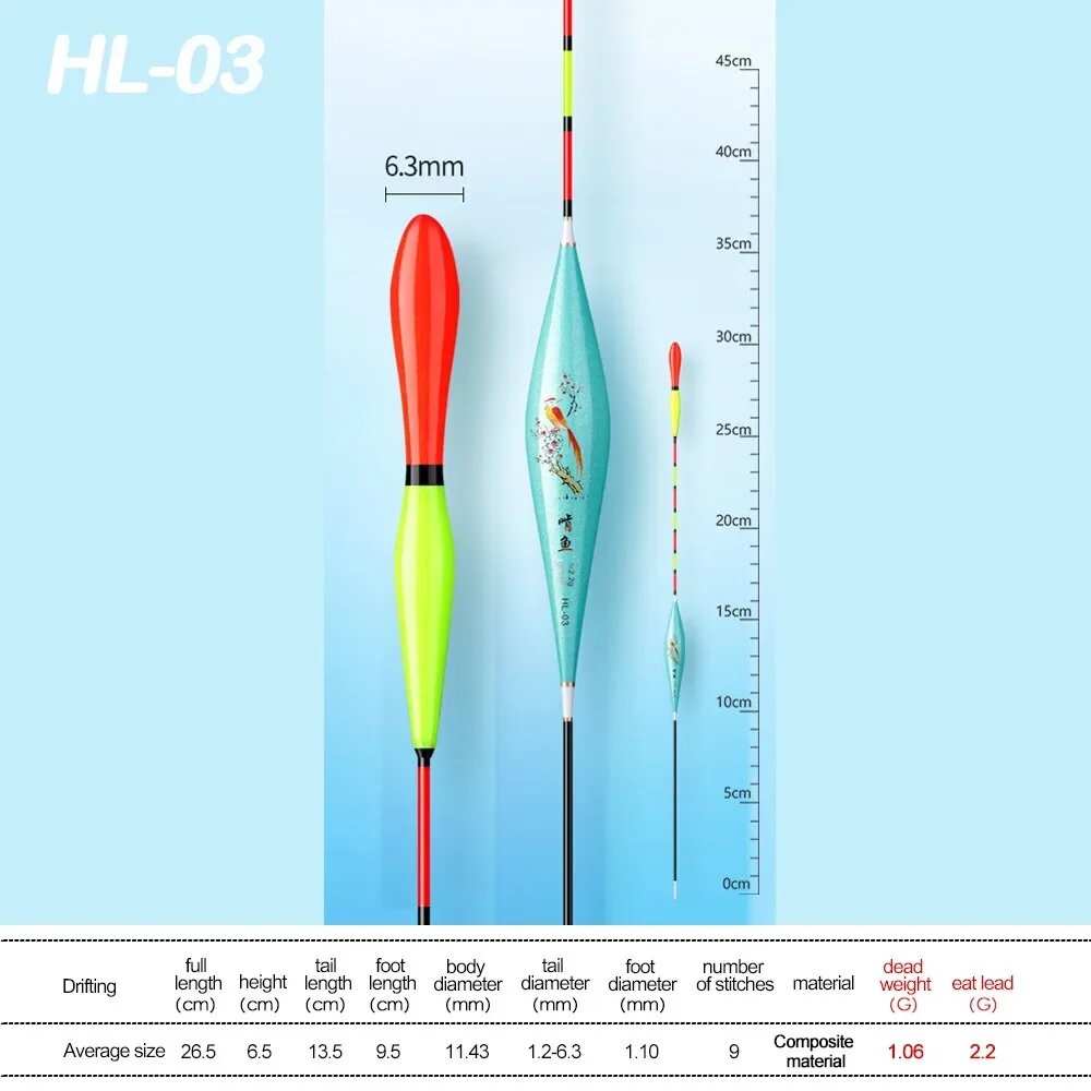 Нано поплавок для скальной рыбалки HL-03