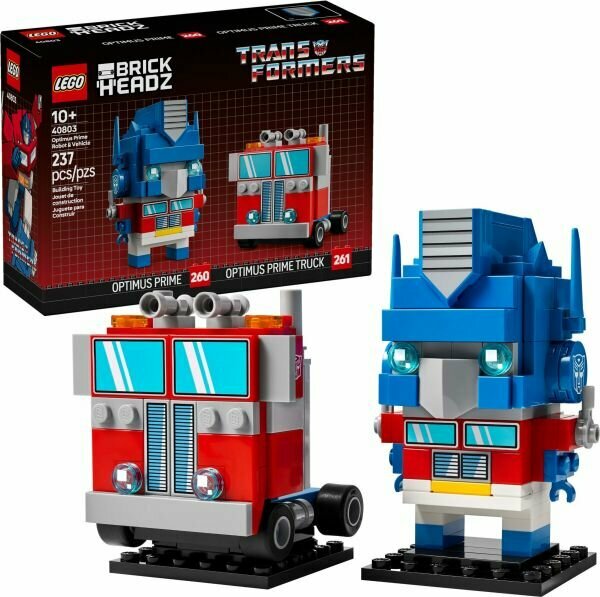 Lego 40803 BrickHeadz Оптимус Прайм робот и машина