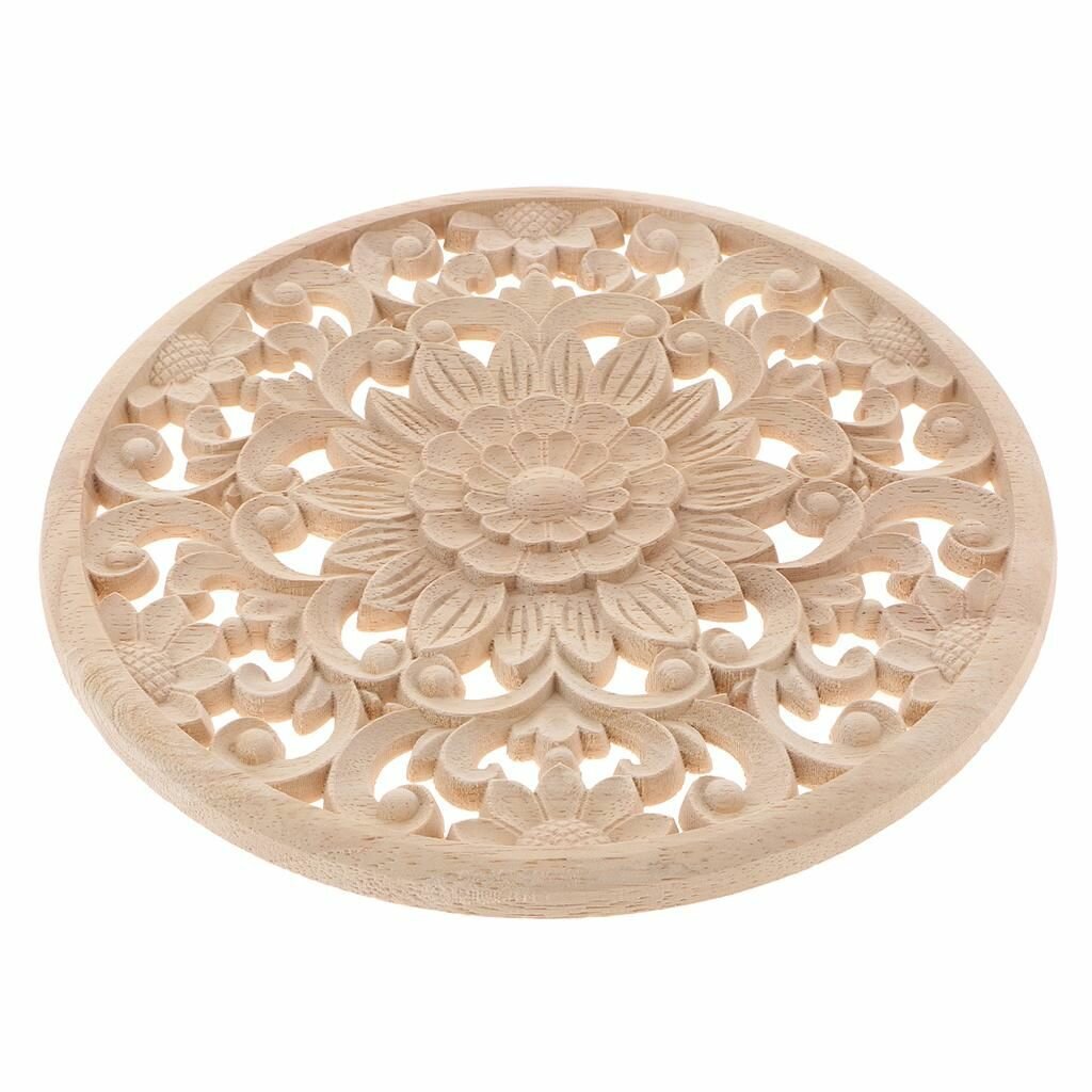 Деревянный резной уголок для декора мебели DIY 24см