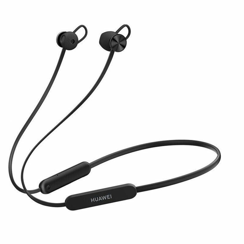 Стильные беспроводные наушники HUAWEI черные с микрофоном USB TypeC