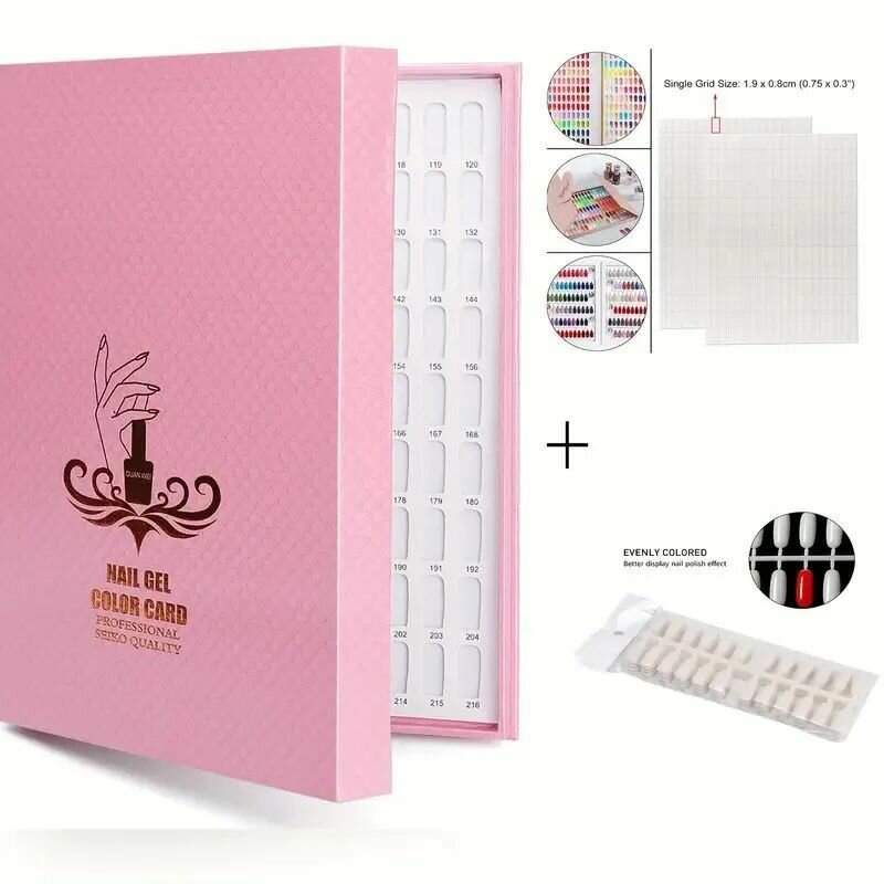 Книга палитра для гель-лаков, Альбом книга-палитра для демонстрации типс, гель-лаков