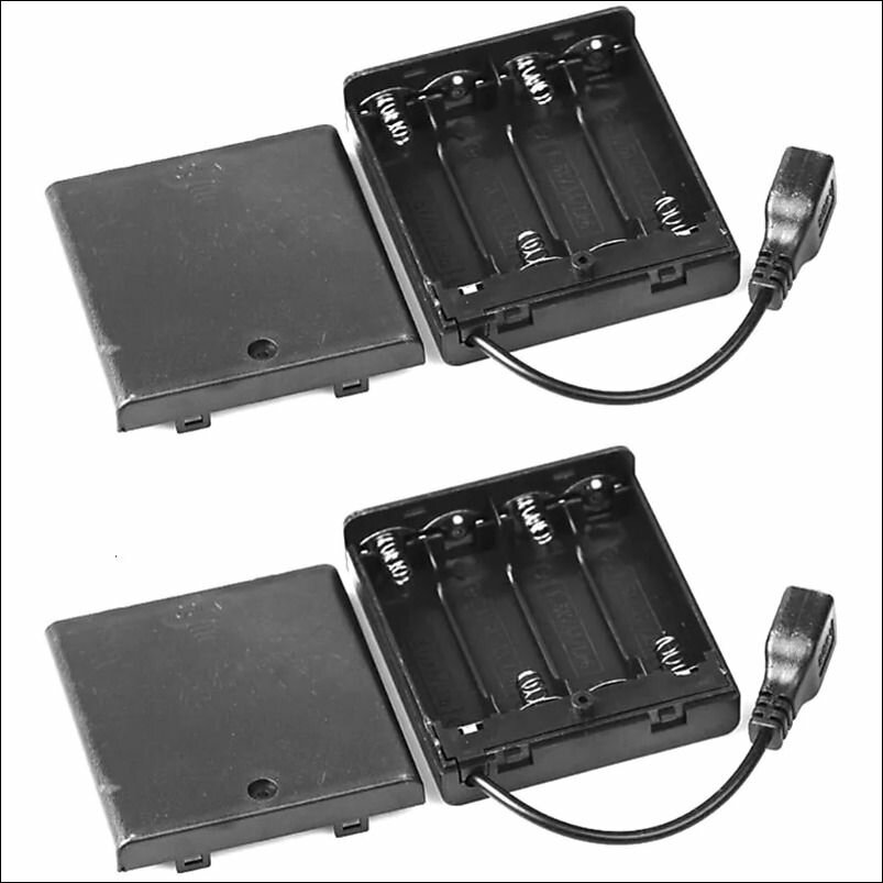 Бокс для батареек, разноцветный, 9CC1801362_QCP