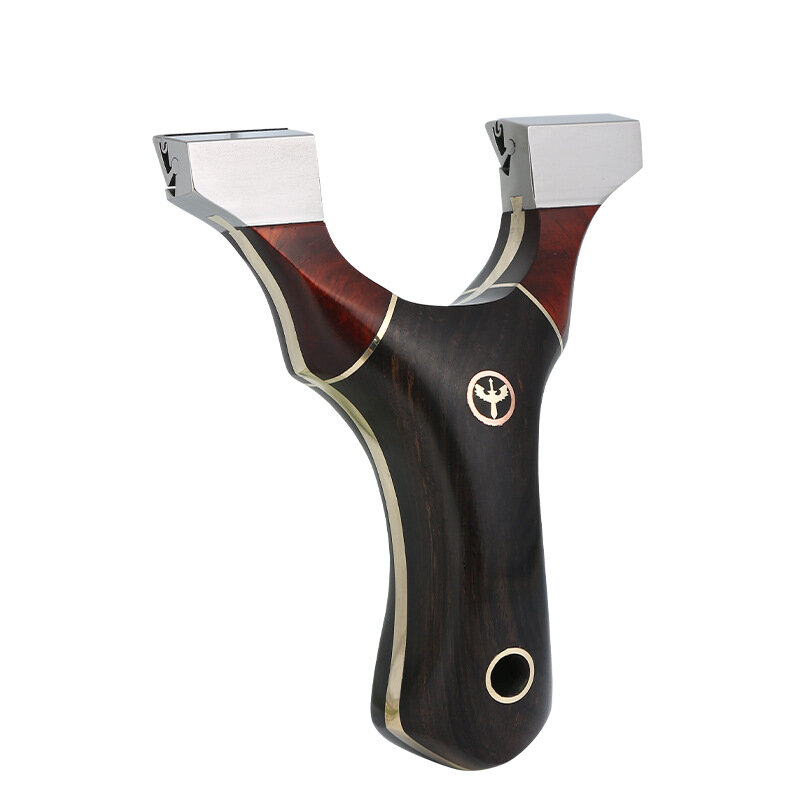 Рогатка Dayong Dragon Tooth Sky Sword из титанового сплава с деревянной накладкой 9025, конкурентоспособная для активного отдыха, высокая точность, без завязок, быстрое нажатие, плоский кожаный лук