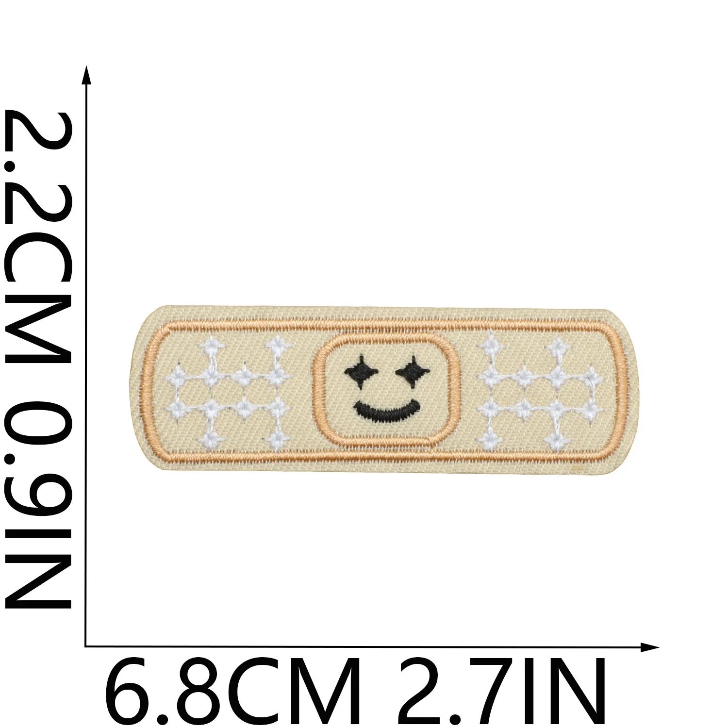 Нашивка с улыбкой, 6.8x2.2 см, цвет 22