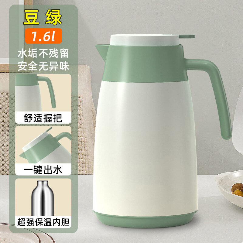 Изолированный чайник для дома, большой емкости, теплый чайник, термос, пресс-тип, стеклянный вкладыш, термос для горячей воды