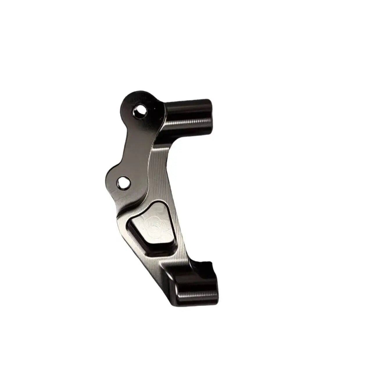 Алюминиевый мотоцикл CNC электрический скейтборд передний тормозной зажим адаптер для 220 мм тормозной диск 27 сердечник передняя вилка 43 мм / 100 мм Черный, черный