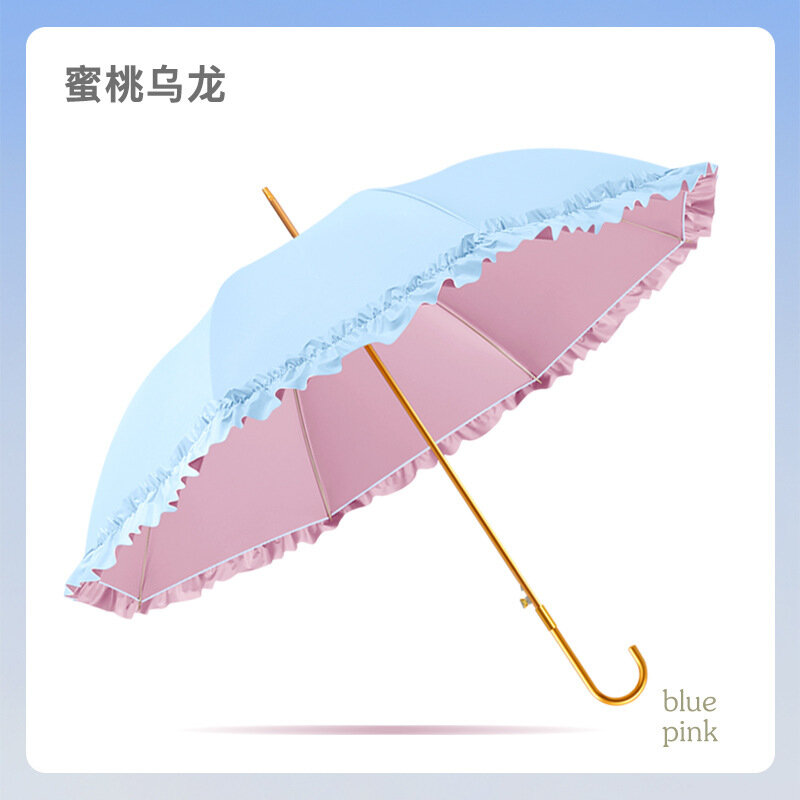 Однотонный кружевной зонт с 70% off крючками, цветной, с защитой от УФ-излучения, легкий, портативный, в свежем стиле