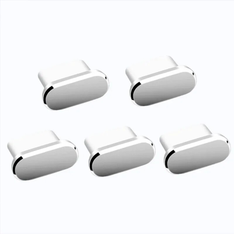Заглушки для USB, металлические, для зарядки, защита портов, 5шт