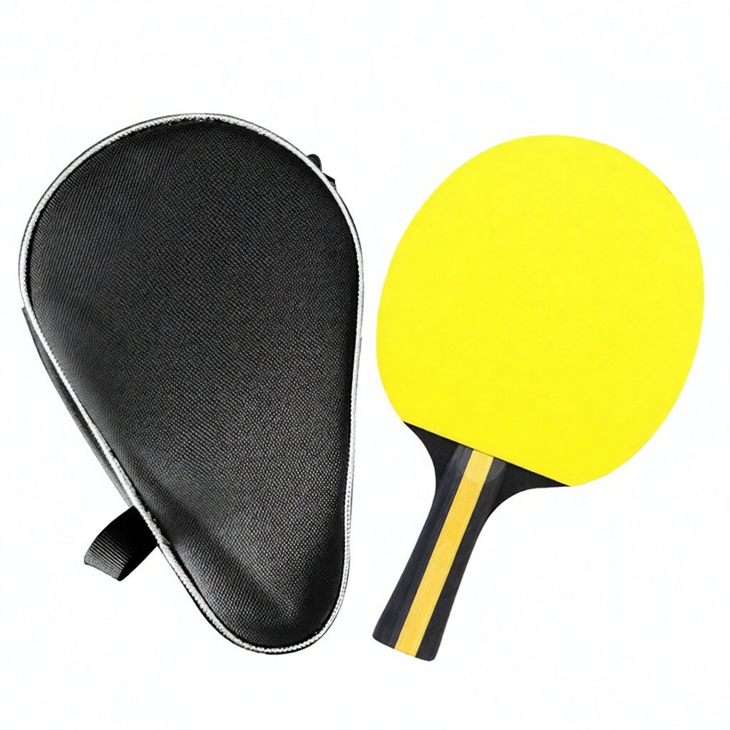 Ping Pong Paddle Table Tennis Racket с сумкой для новичков мальчиков девочек, материал полярное дерево, цвет синий зеленый красный желтый (по желанию), размер 25*15*1.3см/9.8*5.9*0.5дюйма, вес 160г/5.6 унции, комплект 1 ракетка для настольного тенниса 1