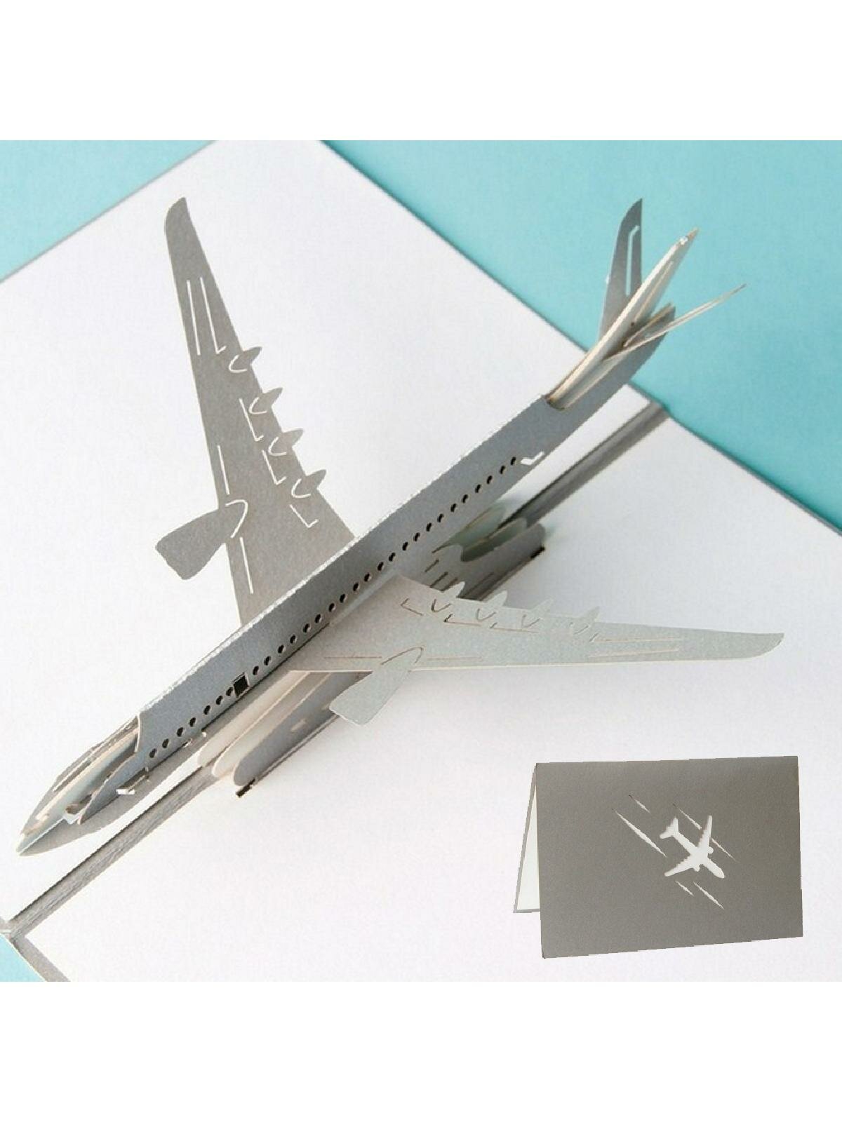 3D для всплывающих поздравительных открыток Открытка-самолетик ручной работы с конвертом для детей Baby