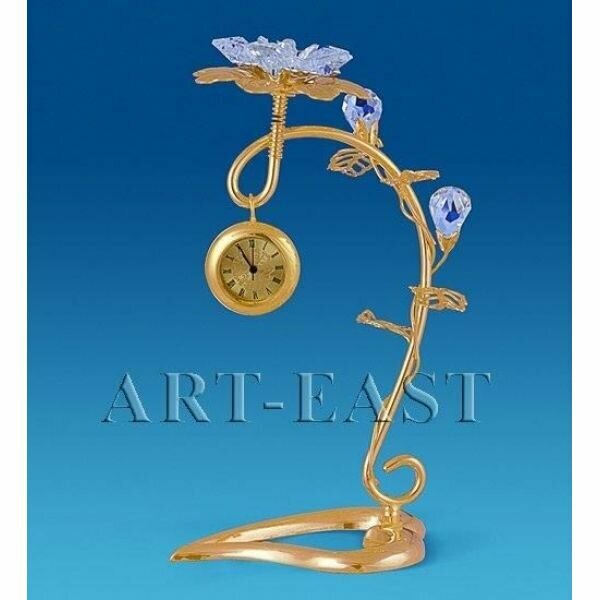 Фигурка с часами Цветок A574687 Crystal Temptations, Металл, кристалл