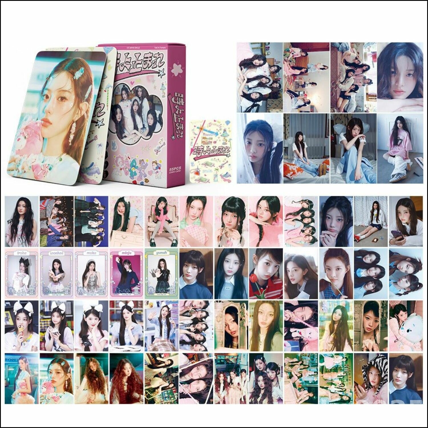 Карточки ILLIT LOMO, 55 шт, K-POP альбом Toki Yo Tomare, первый японский сингл, фотокарточки, мировой тур 2025 года, коллекционные постеры, почтовая открытка