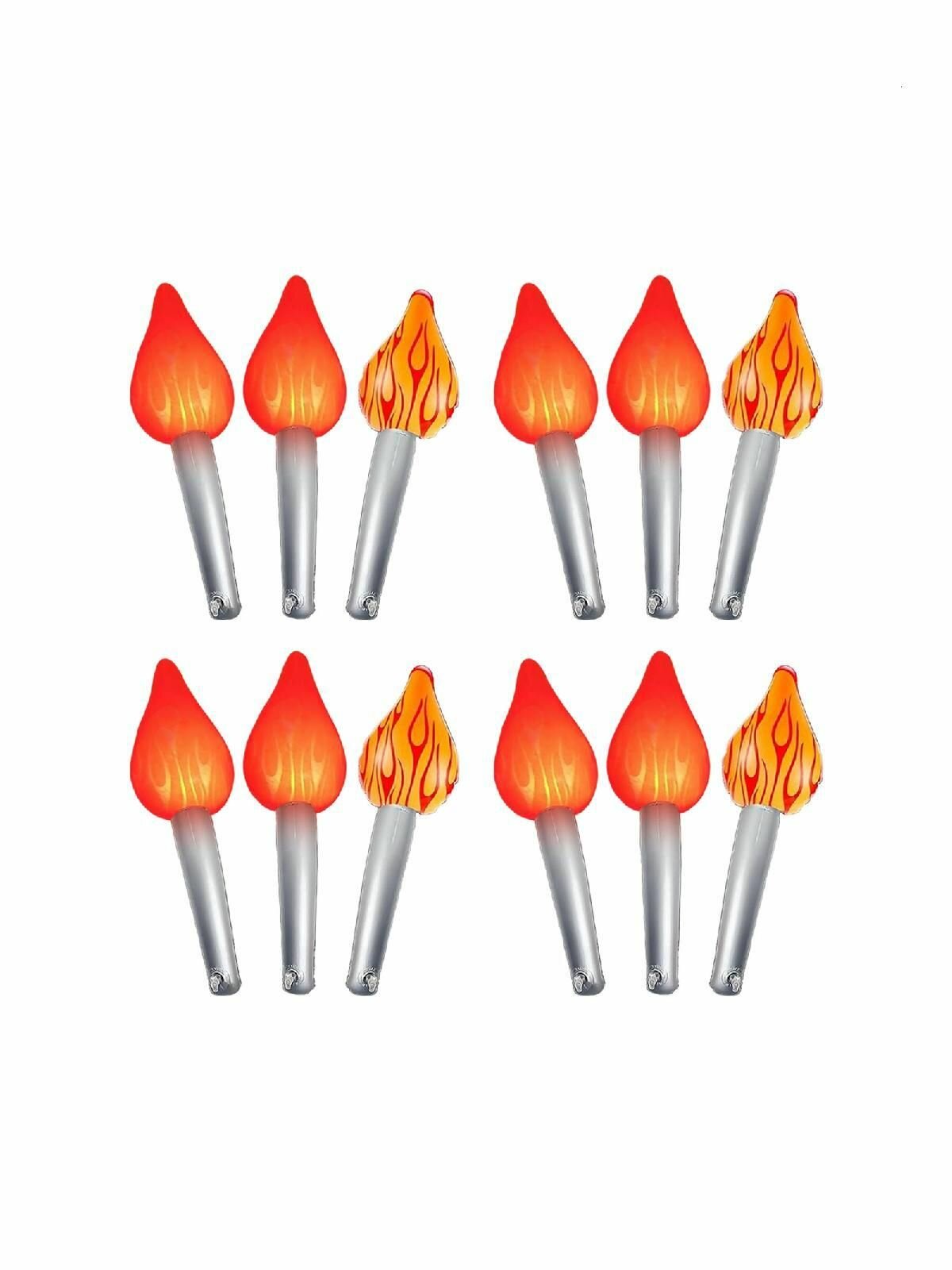 Ночник,12 шт, надувные фонари-факелы, палочки для заправки пламенем, факелы из ПВХ, реквизит для детских аплодисментов на сцене