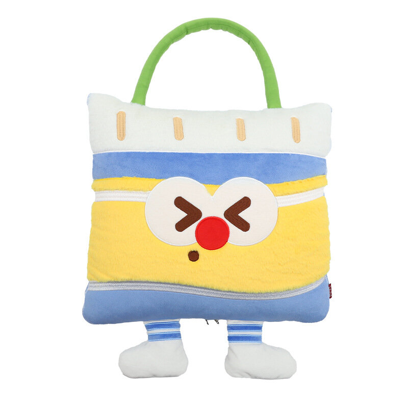 Горячая продажа милой мультяшной подушки-одеяла двойного назначения 2-в-1 для дома, автомобиля, офиса и путешествий, многофункциональная подушка-одеяло