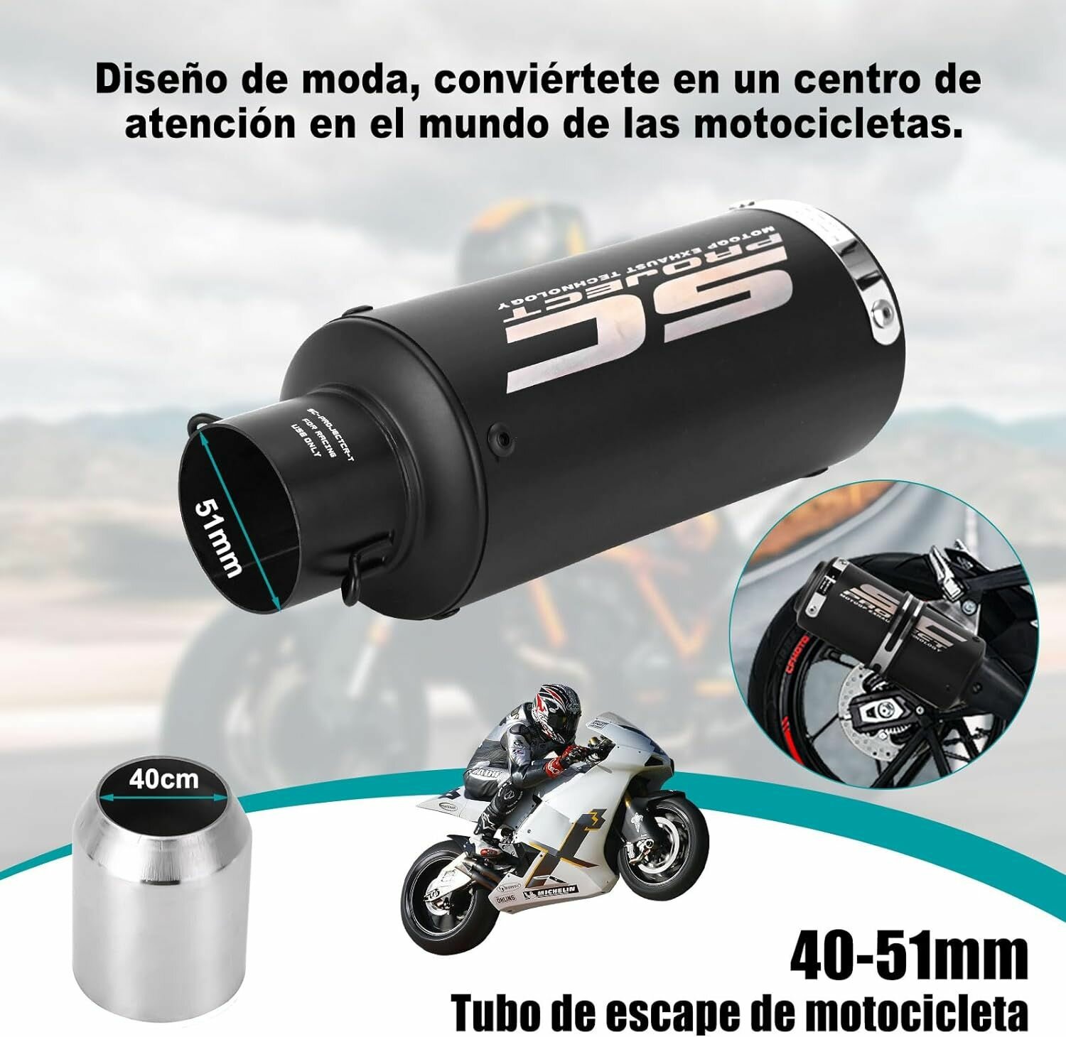 Глушитель SC Project для мотоцикла 51 мм