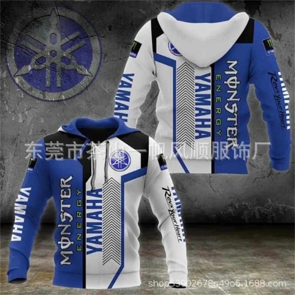 Yamaha синяя толстовка с Monster Energy, цвет 3