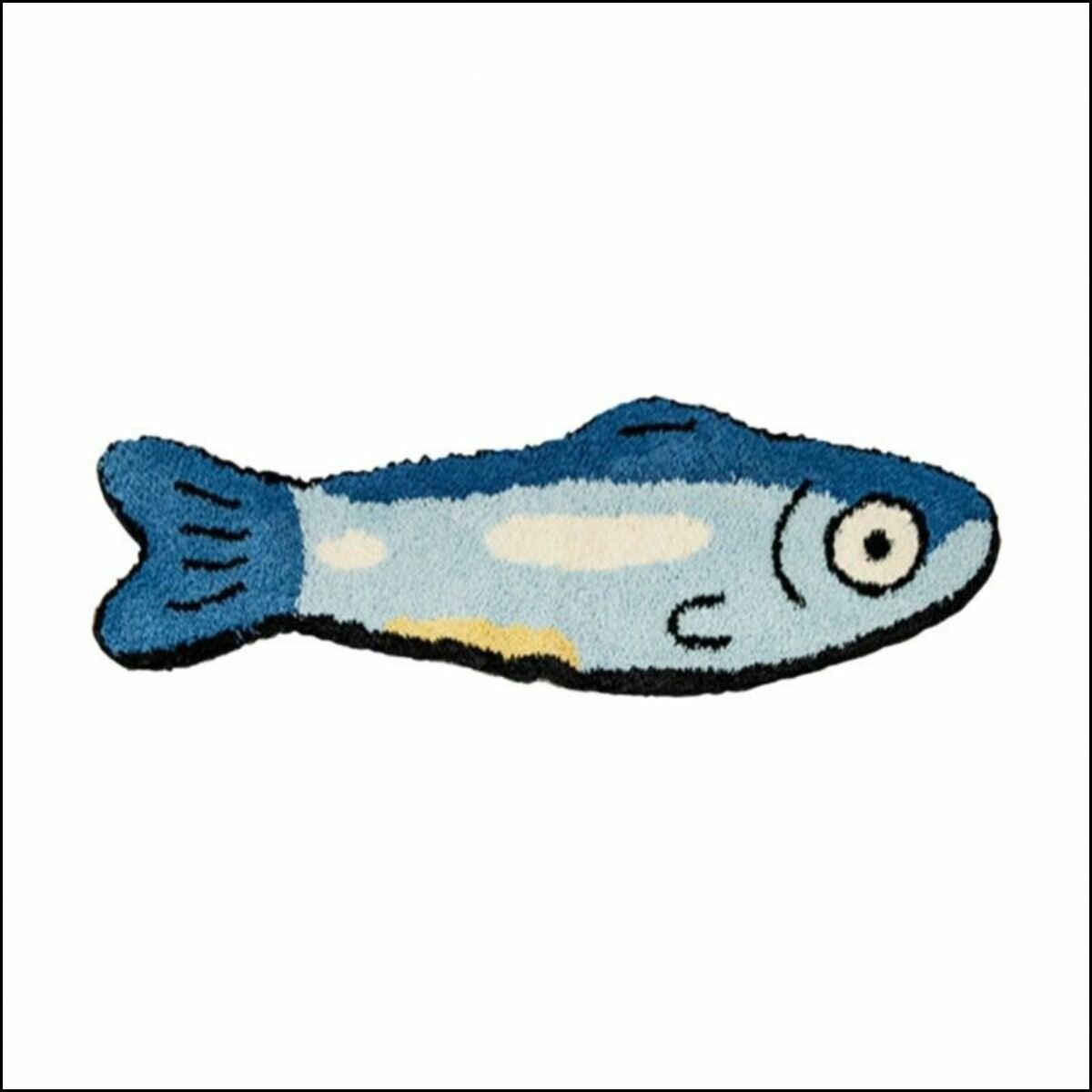 Эксклюзивный ковер 40 на 120 см с ворсом высокой плотности, стилизованный под соленую рыбу