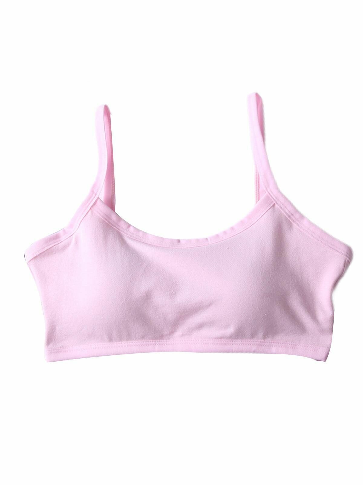 Девчачий хлопковый бралетт с мягкими вставками, Розовый