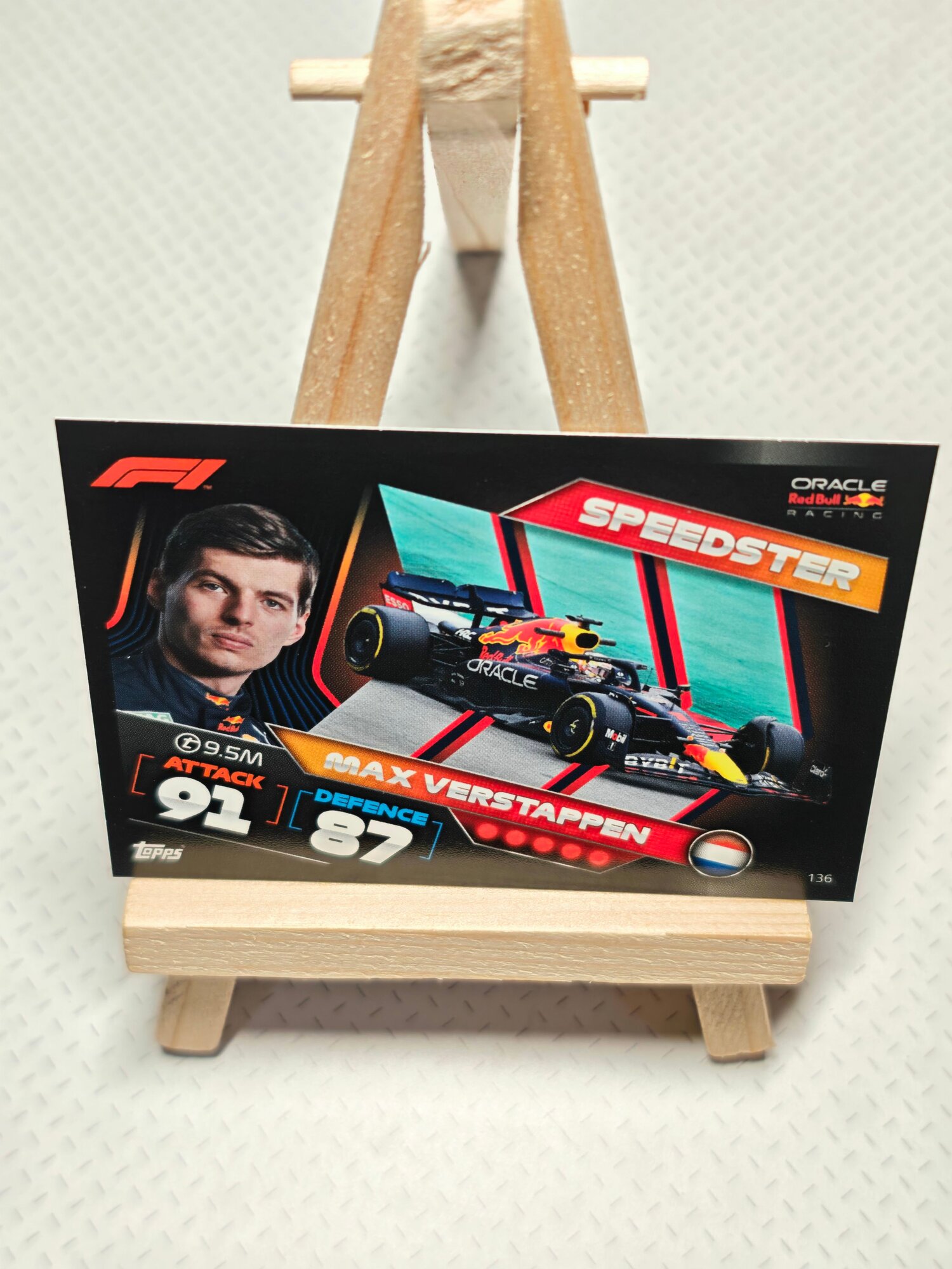 Коллекционная карточка Topps F1 Turbo ATTAX в горизонтальном стандартном формате