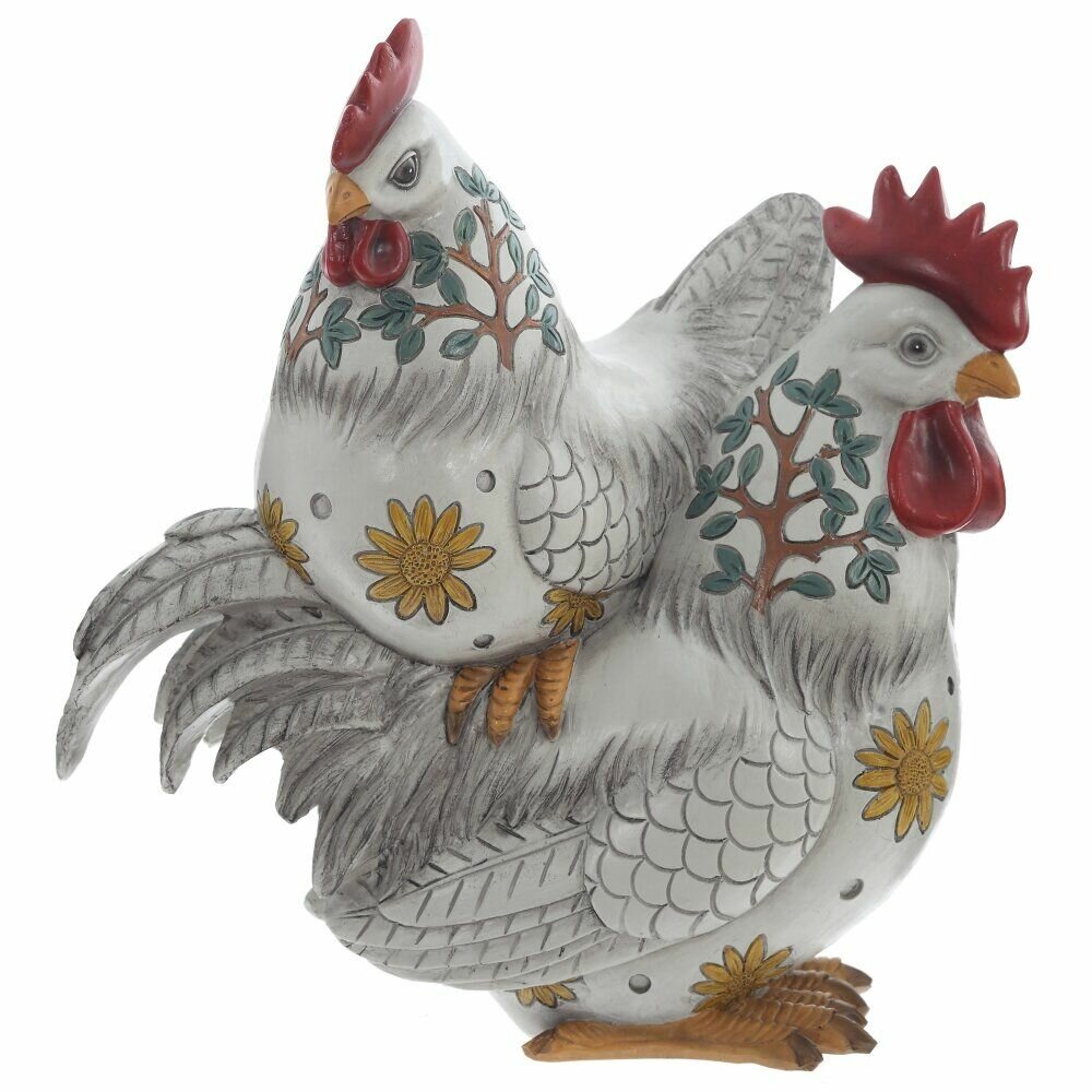 Фигурка пасхальная "Петух с курицей", 23х12х26 см