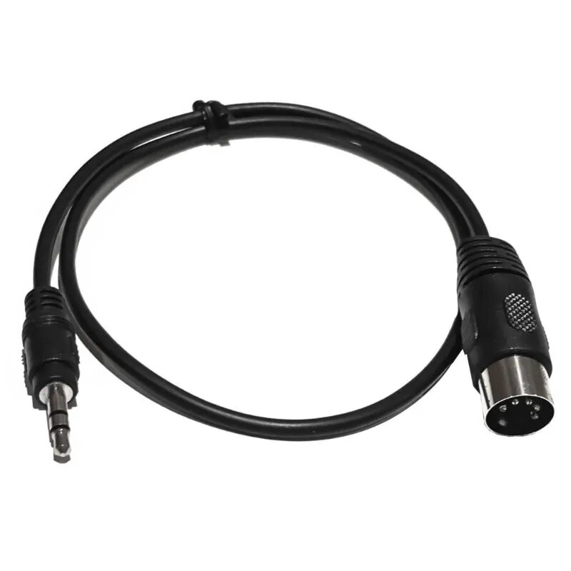 Переходной кабель MIDI 5-pin на стерео штекер 3,5 мм, аудио шнур для музыкальных клавиш и синтезаторов — фото 1