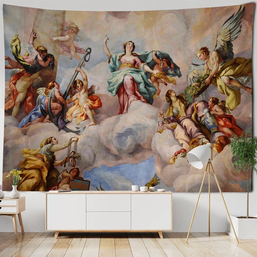 Художественный гобелен из полиэстера 150x130cm, черный