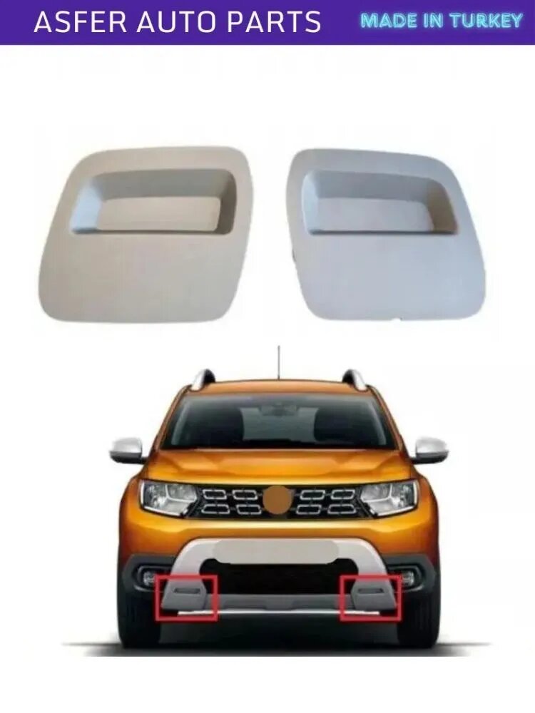 Крышка глаза фаркопа переднего бампера, серый цвет для Рено Дастер 2018+ комплект из 2 предметов правый левый серый цвет Oem 511812958R 511802392R