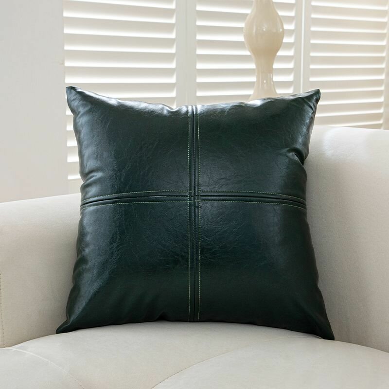 Подушка для дивана в гостиной, легкая роскошь, высококачественная подушка из масляного воска, подушка для поддержки поясницы из искусственной кожи, декоративная подушка, подушка