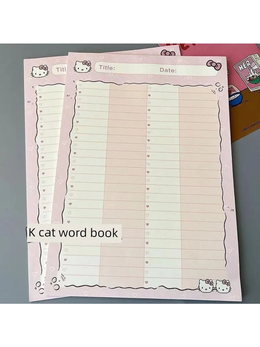 Блокнот B5 с Hello Kitty (словарный запас, утолщенный)