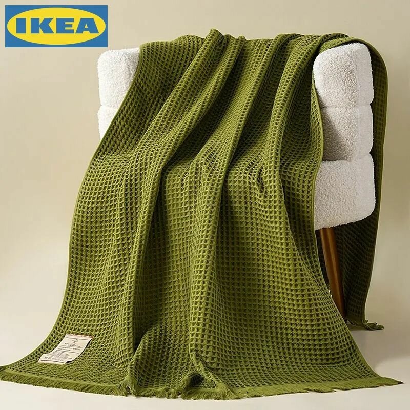 IKEA Полотенце банное, Хлопок, 90x180 см, темно-зеленый, 1 шт.