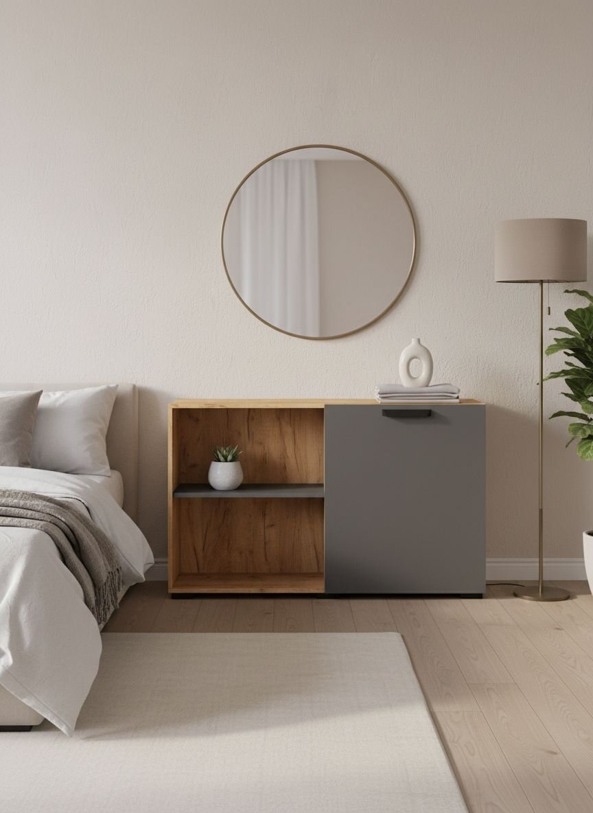 Тумба ARNIKA "Квартет-13", ЛДСП, универсальный стиль, цвет дуб крафт золотой