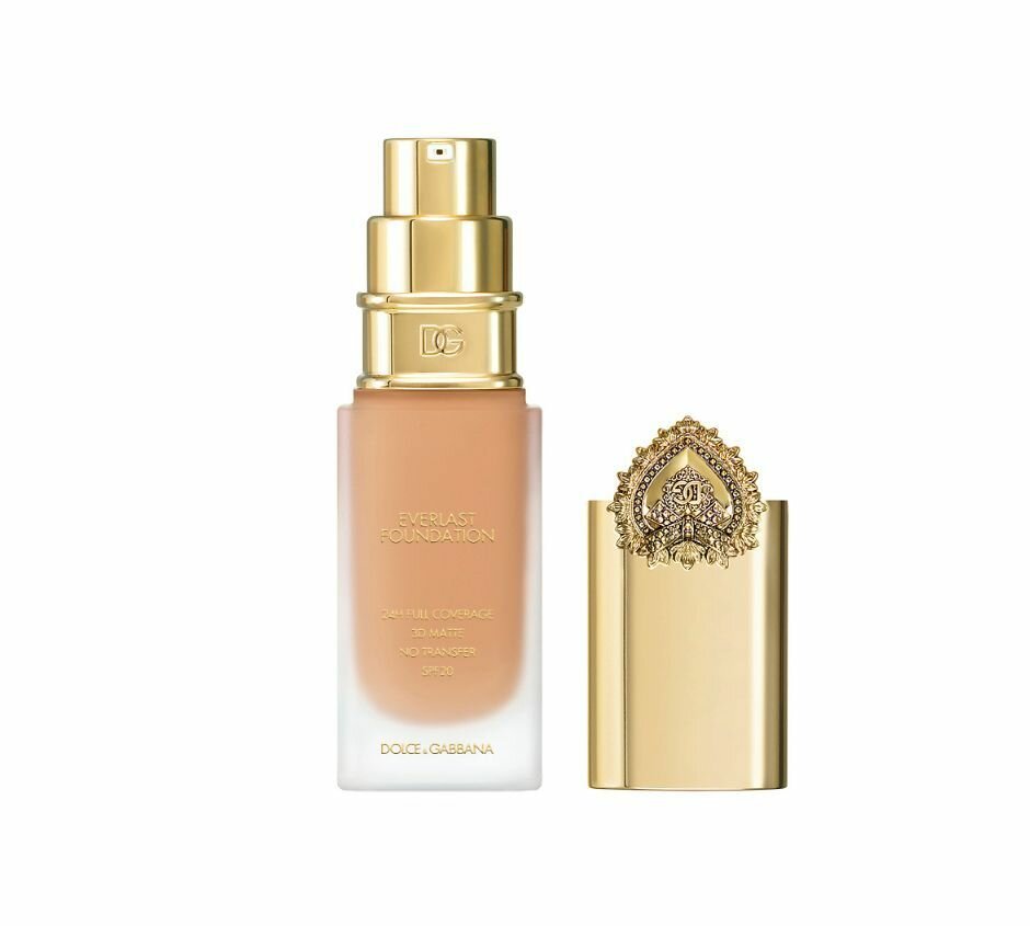 DOLCE&GABBANA Стойкий матовый тональный крем Everlast foundation SPF20 PA+++, 16N Light Medium, 27 мл