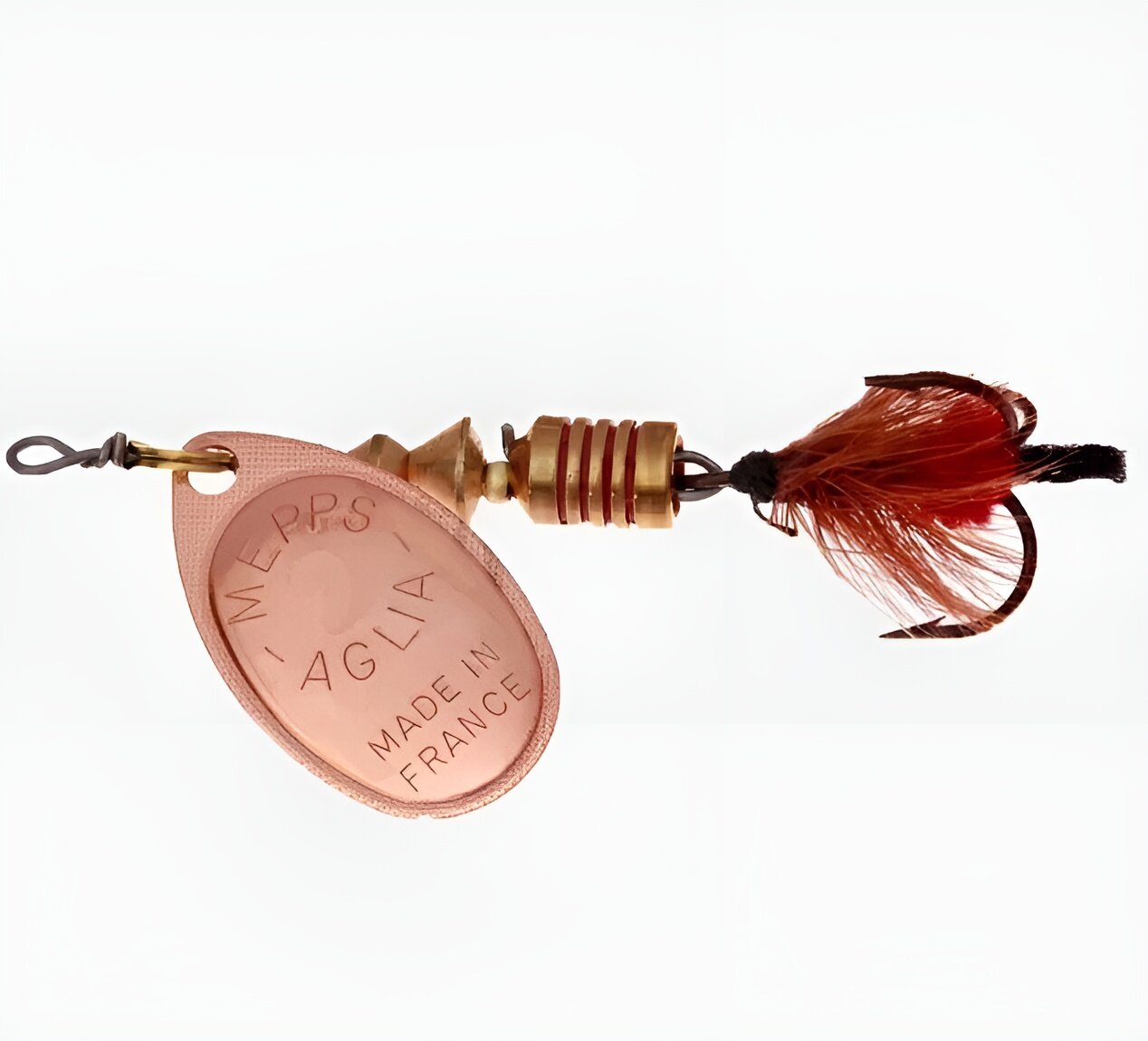 Блесна вращающаяся Mepps AGLIA MOUCHE, №00, Copper/Red fly, 1 шт.